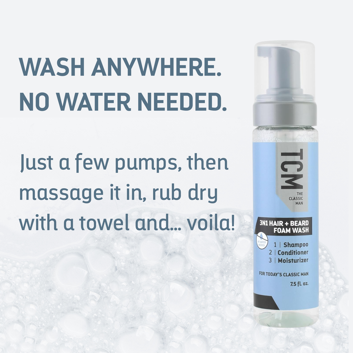 TCM 3N1 Foam Hair & Beard Wash 7.5floz – TCM Lifestyle
